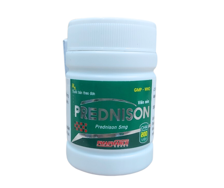 2199. Prednison (Viên Lá Xanh) - (Prednison 5mg) - [Thùng 189 chai ...